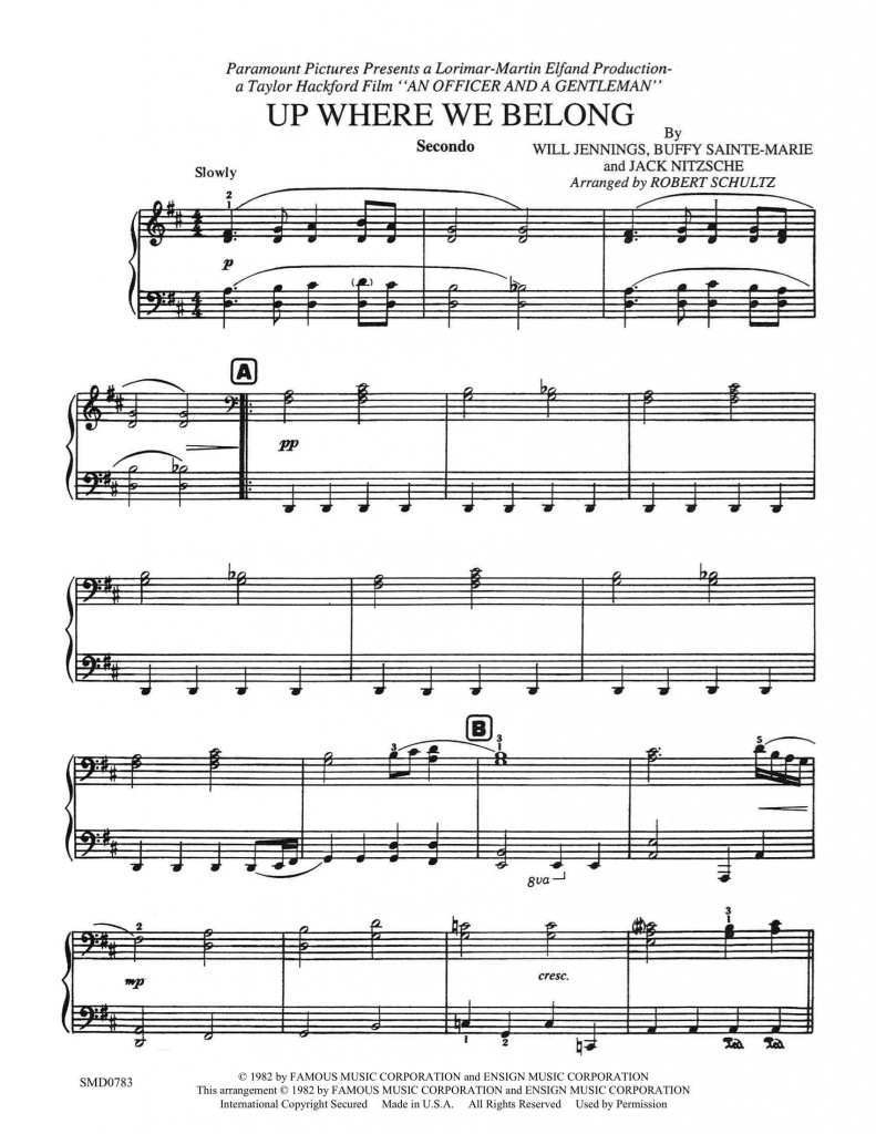 Up Where We Belong (Duet) | Schultz Music Publications