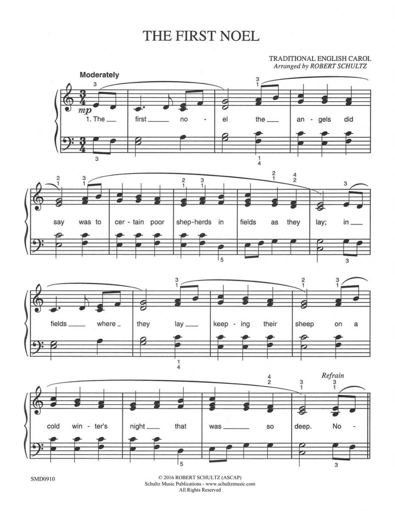 The First Noel (elementary) | Schultz Music Publications