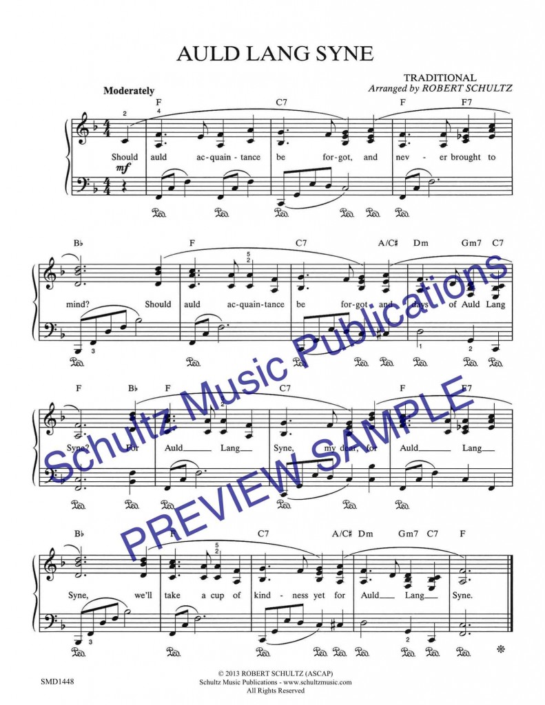 Auld Lang Syne | Schultz Music Publications
