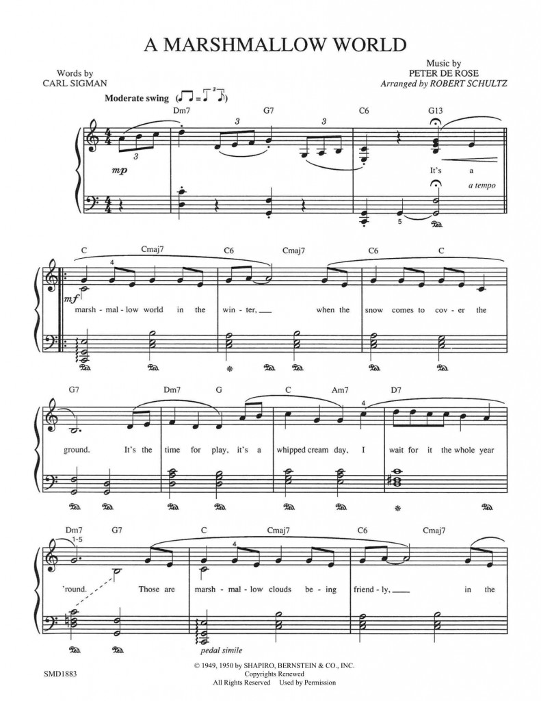 A Marshmallow World | Schultz Music Publications