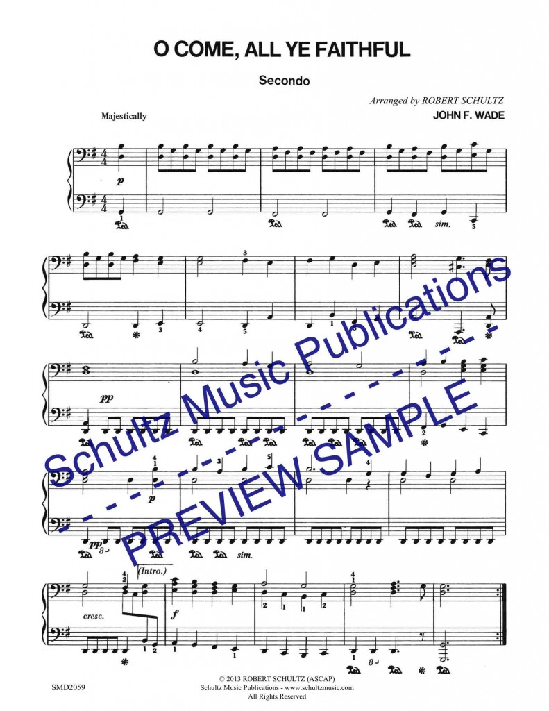 O Come, All Ye Faithful (Duet) | Schultz Music Publications