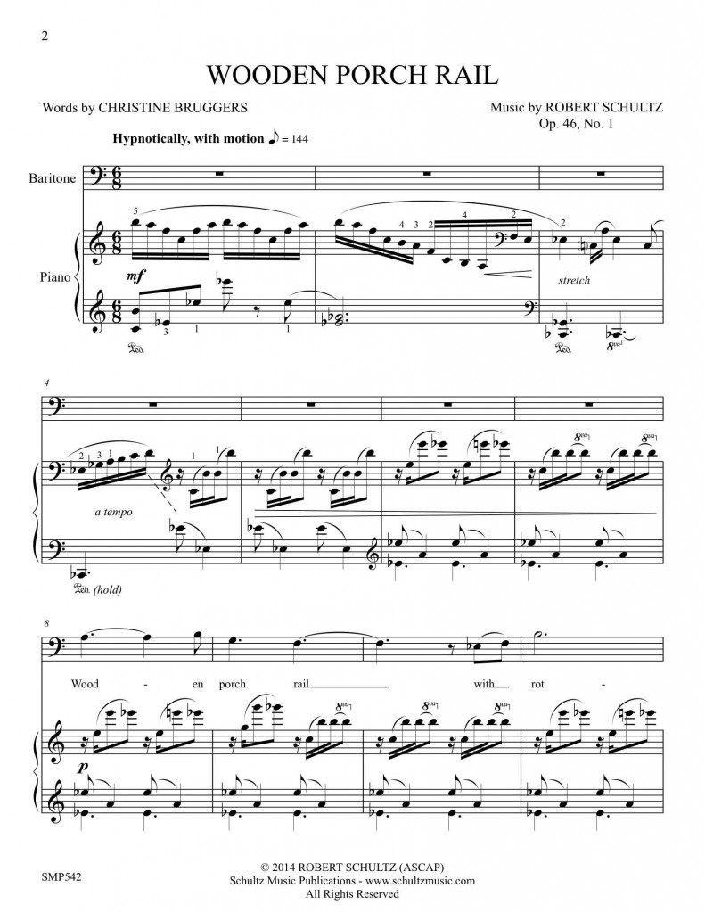 3 Songs for Baritone and Piano | Schultz Music Publications